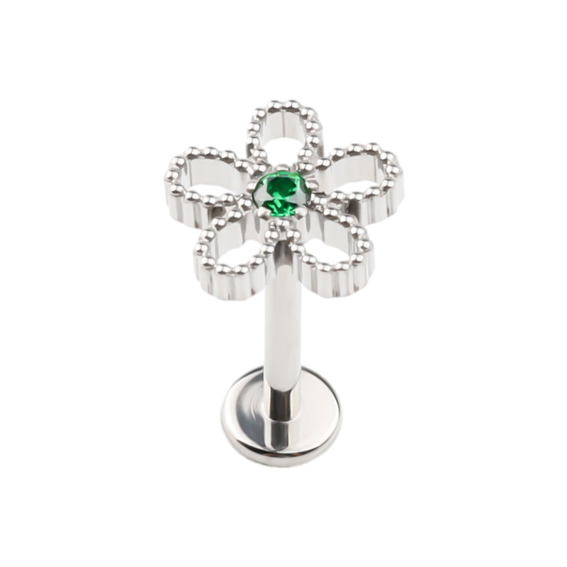 Titanium High Polish Internally Threaded Jewelled Labret - TI-167 ...