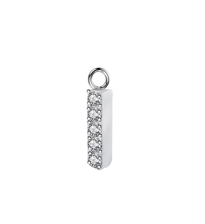 Titanium High Polish Jewelled Dangle Charm for Hinged Ring - CHARM42 ...