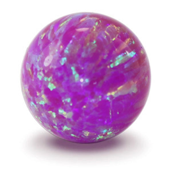Titanium High Polish Opal Jewelled Ball Internally Threaded Labret - T ...