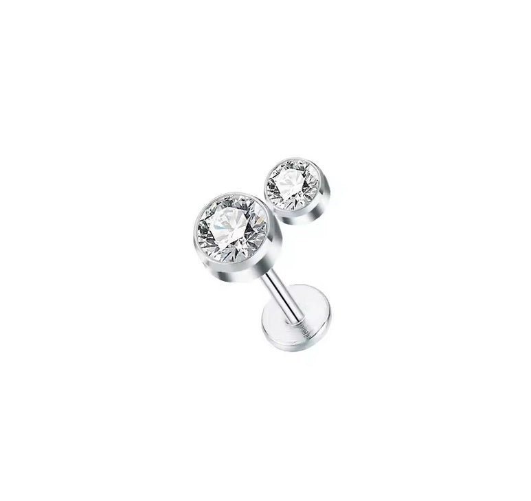 Titanium High Polish Internally Threaded Jewelled Labret - TI-227 ...